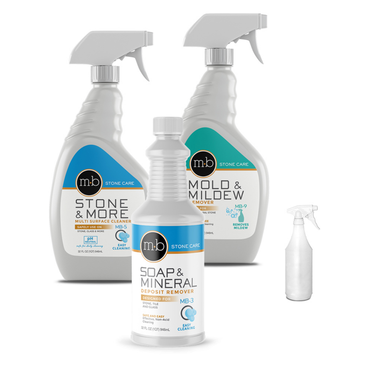 Bathroom Cleaning Kit | Bath & Shower Deluxe Kit | MB Stone Care
